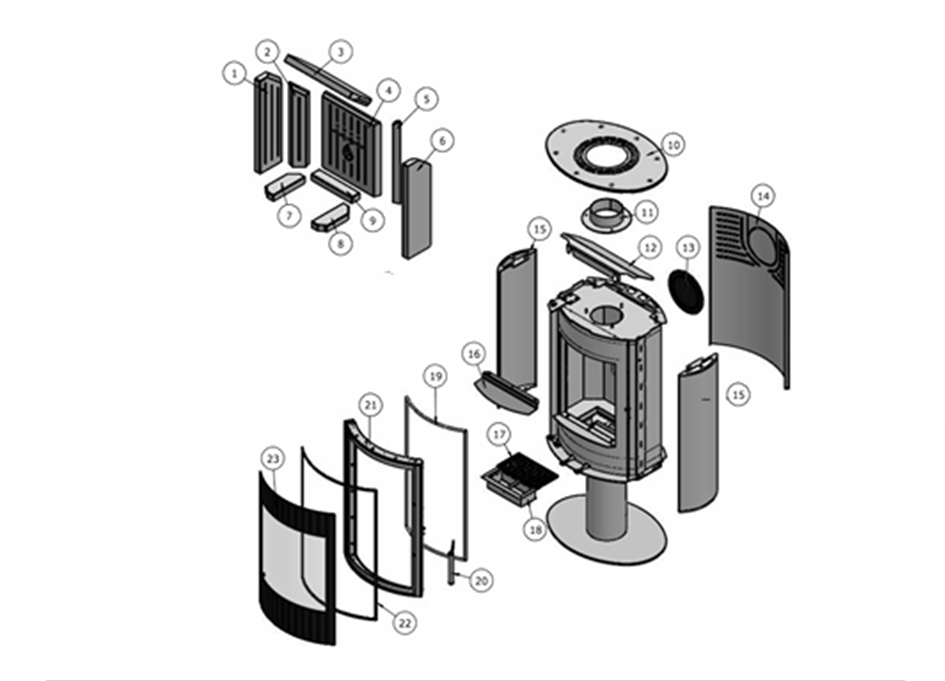 ACR Osprey Eve Exploded Drawing and Spare Parts List